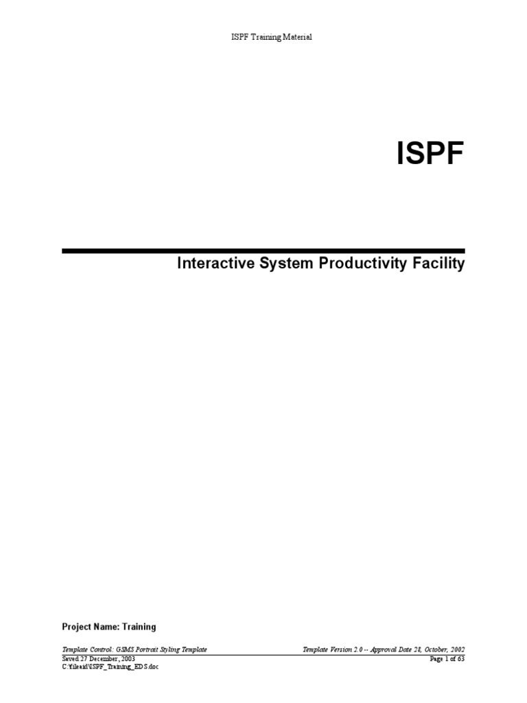 ISPF Training by EDS | PDF | Command Line Interface | Computer Program