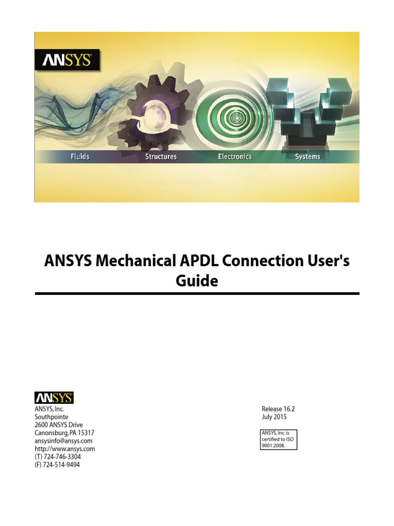 ANSYS Mechanical APDL Connection Users Guide | PDF | Trademark | Computer Aided Design