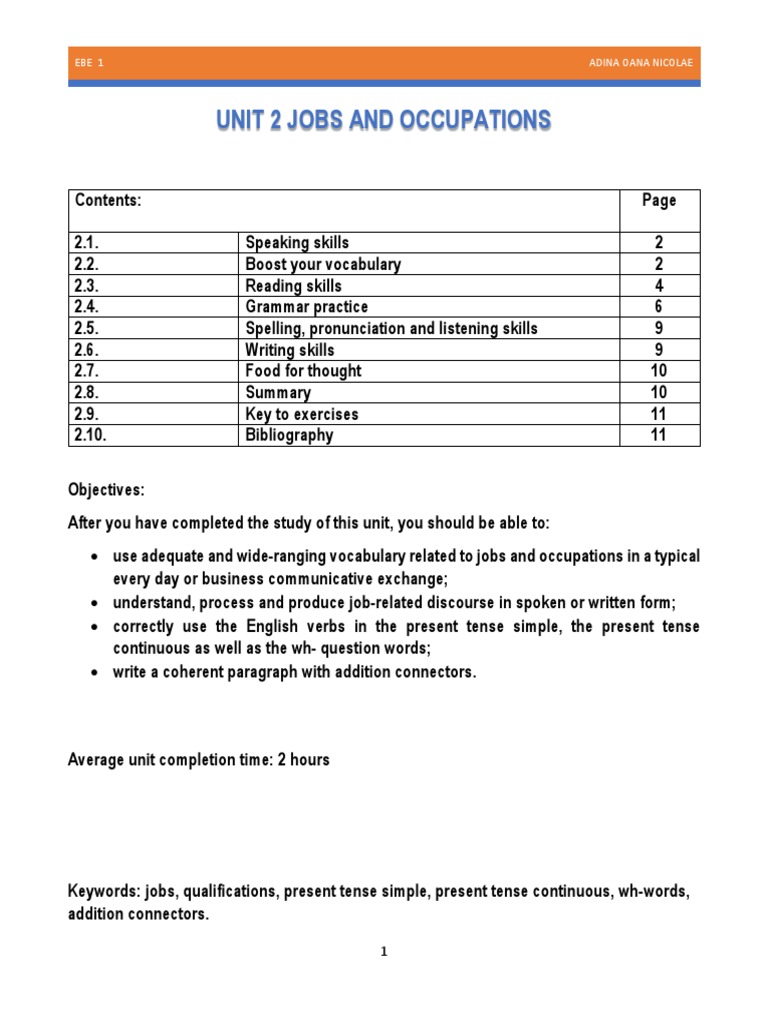 Jobs and Occupations Overview | PDF | Factory | English Language