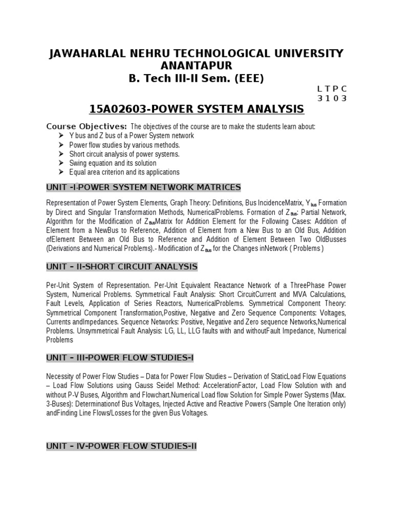 Jawaharlal Nehru Technological University Anantapur B. Tech III-II Sem ...