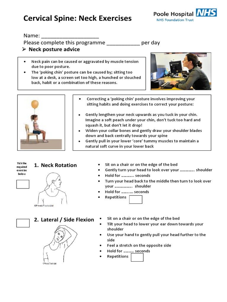 Neck ROM Exercises Ver1 01.08.18 | PDF | Shoulder | Anatomical Terms Of ...