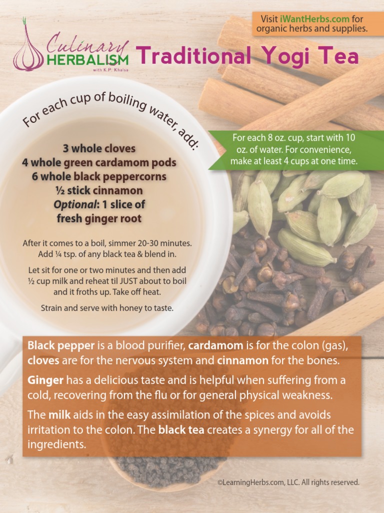 Traditional Yogi Tea: CH Cu | PDF | Ginger | Tea