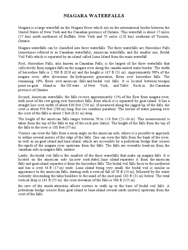 Niagara Falls | PDF | Earth Sciences | Physical Geography