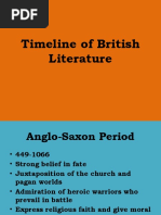 British Literature Through Time | PDF | British Literature | United Kingdom