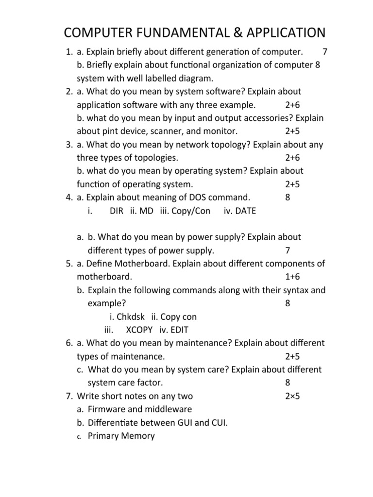 Computer Fundamental & Application | PDF
