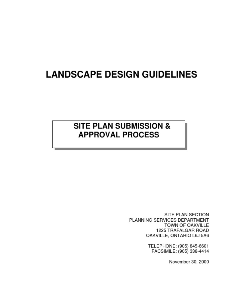 Landscape Design Guidelines: Site Plan Submission & Approval Process ...