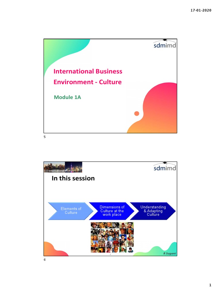 Module 1A - IB Environment-Cultural | PDF | Value (Ethics) | Attitude ...