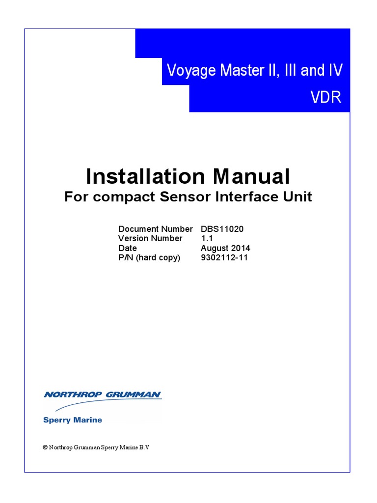 Installation Manual: VDR Voyage Master II, III and IV | PDF ...