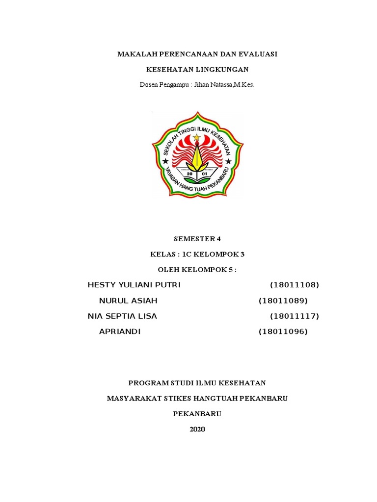 Makalah Perencanaan Dan Evaluasi Kesehatan Kel.5 | PDF