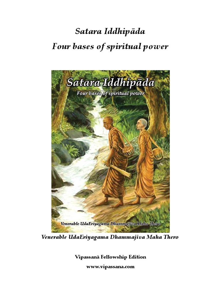 Satara Iddhipada Dhammajiva VF | PDF | Enlightenment In Buddhism ...