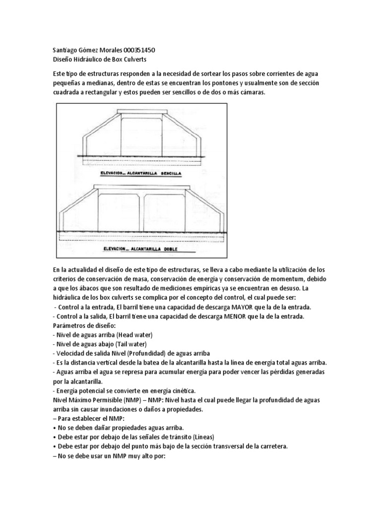 Box Culvert | PDF | Canal | Física Aplicada e Interdisciplinaria