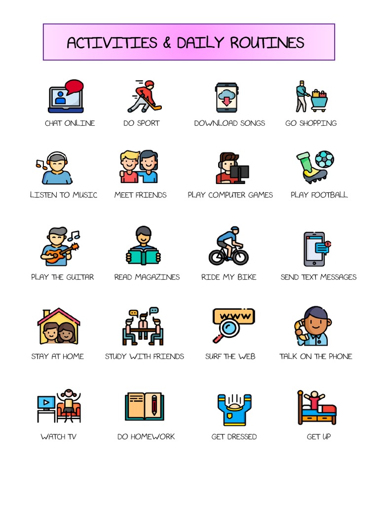 Activities and Daily Routines Vocab | PDF