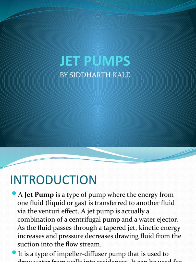 Jet Pumps Explained | PDF | Pump | Turbomachinery