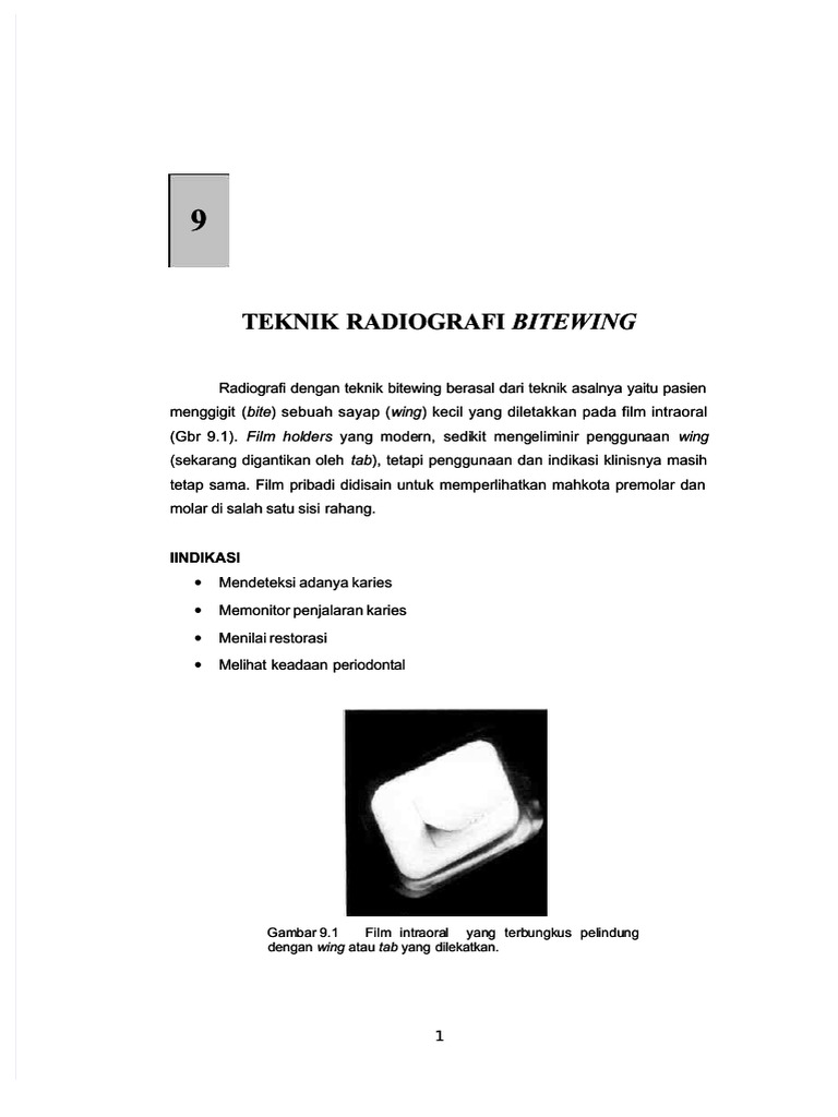 Teknik Radiografi Bitewing untuk Karies | PDF