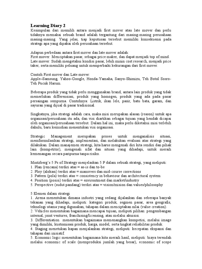 Learning Diary | PDF