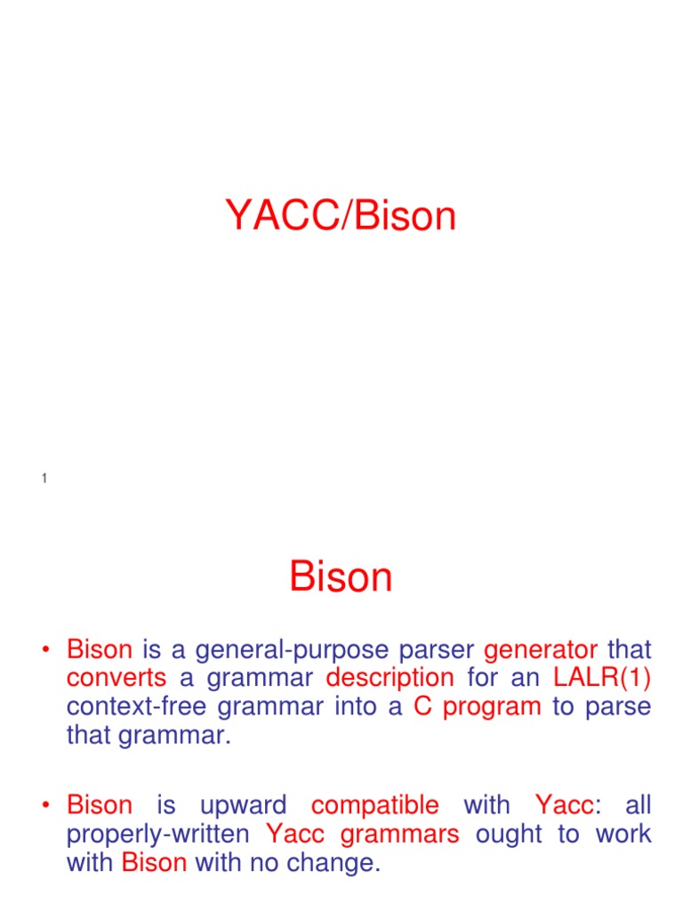YACC/Bison | PDF | Parsing | Metalogic