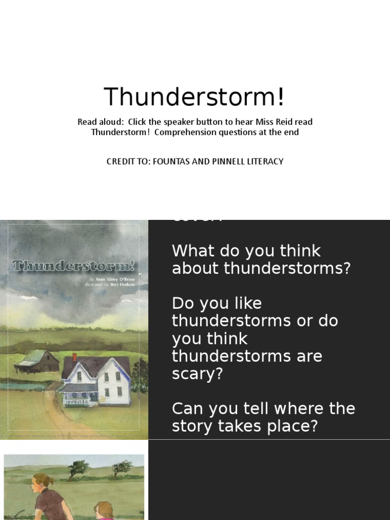 Thunderstorm! F&P L.1 | PDF | Language Arts & Discipline | Poetry