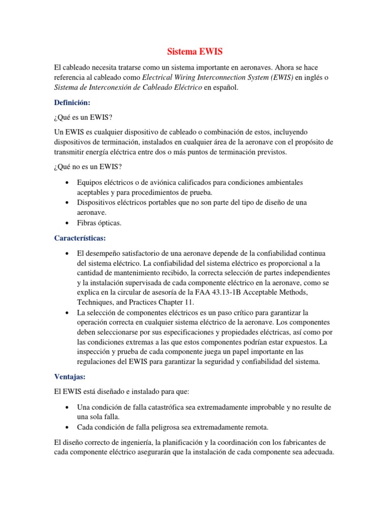 Sistema EWIS | Descargar gratis PDF | Ingeniería de confiabilidad ...
