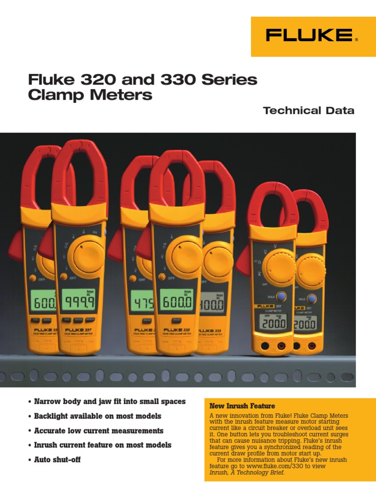 Fluke 320 and 330 Series Clamp Meters: Technical Data | PDF ...