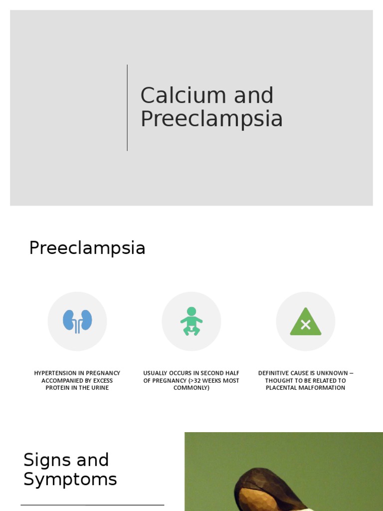 Calcium and Preeclampsia | PDF | Pregnancy | Hypertension