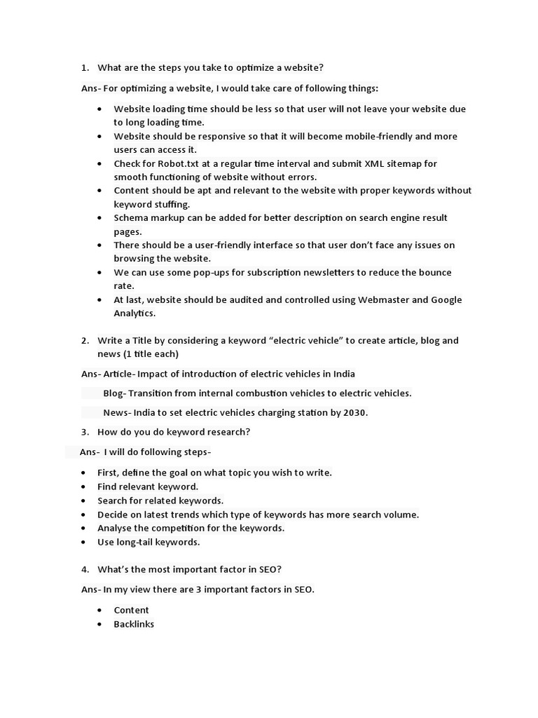 SEO Assignment | PDF | Search Engine Optimization | Websites