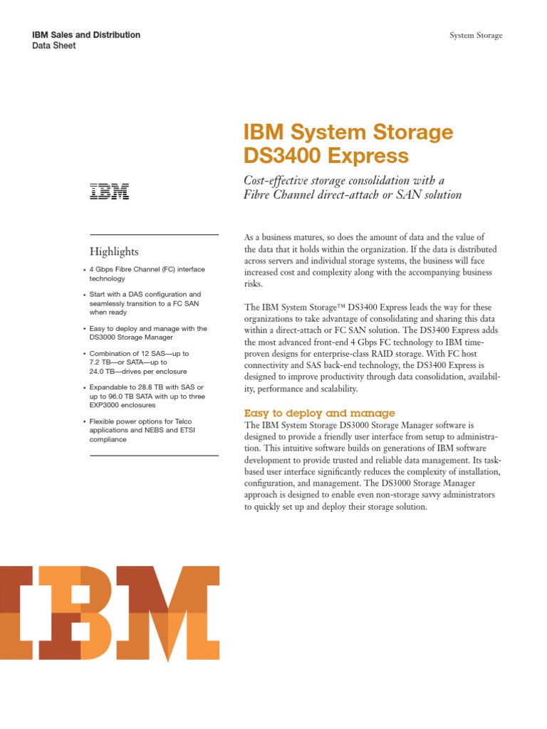 DS3400 | PDF | Computer Data Storage | Computer Architecture
