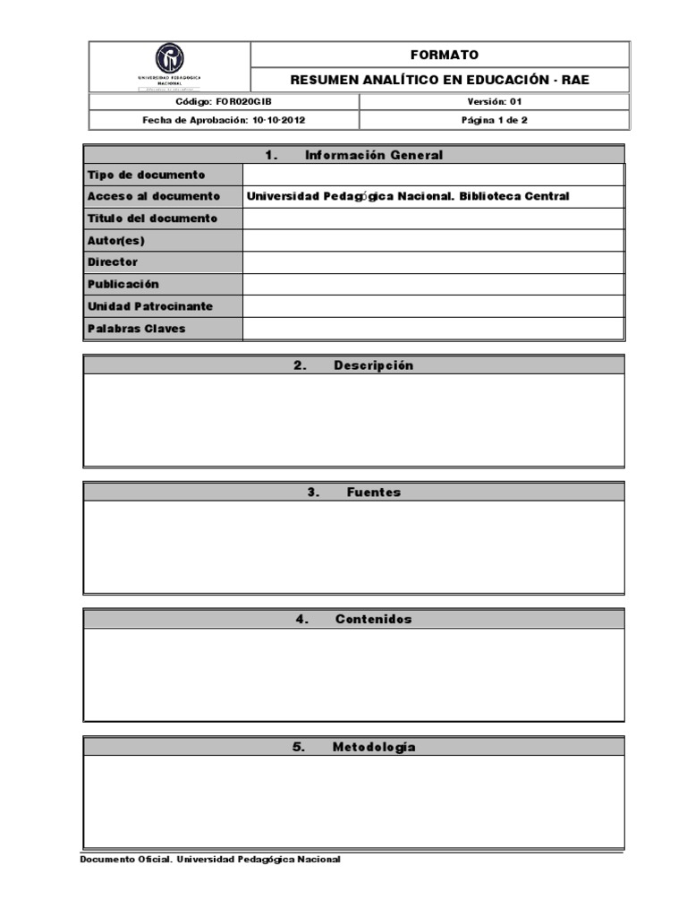 Formato de Rae | PDF