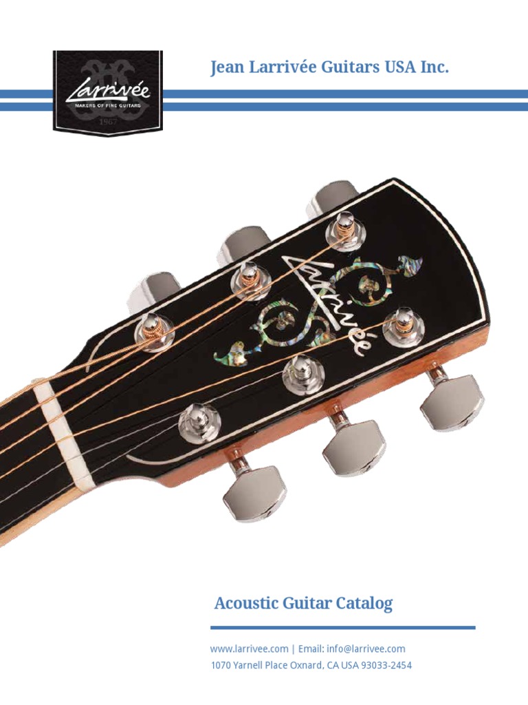 Larrivee Catalogue 2019 | PDF | Guitars | Classical Guitar