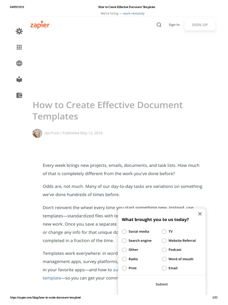 How To Create Effective Document Templates | PDF | Microsoft Excel ...