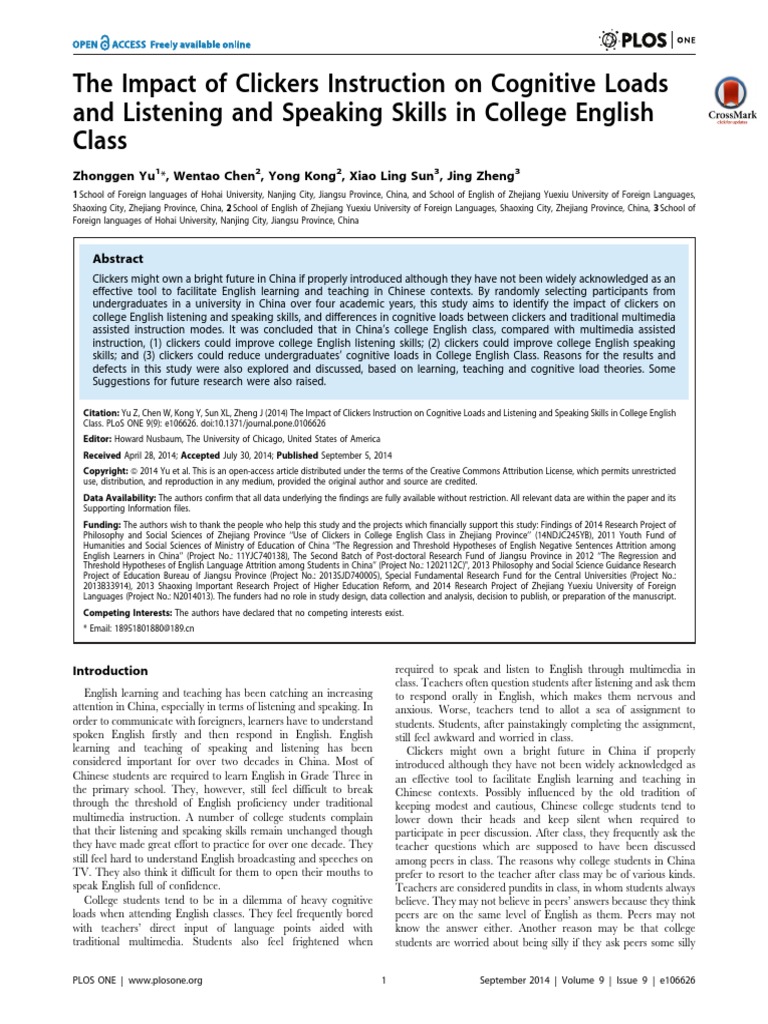 Ed Psych Article On Using Clickers in Chinese Environment Classrooms ...