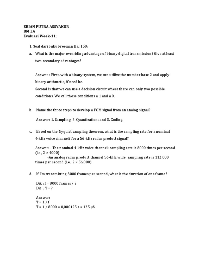 Erian Putra Assyakur BM 2A Evaluasi Week-11 | PDF | Physical Layer Protocols | Networks