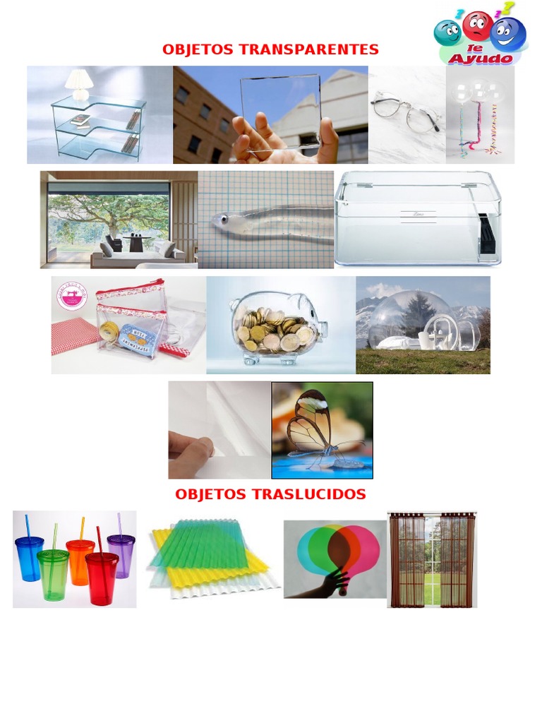 Objetos Transparentes Traslucidos y Opacos | PDF