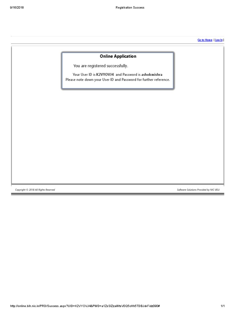 You Are Registered Successfully.: Online Application | PDF