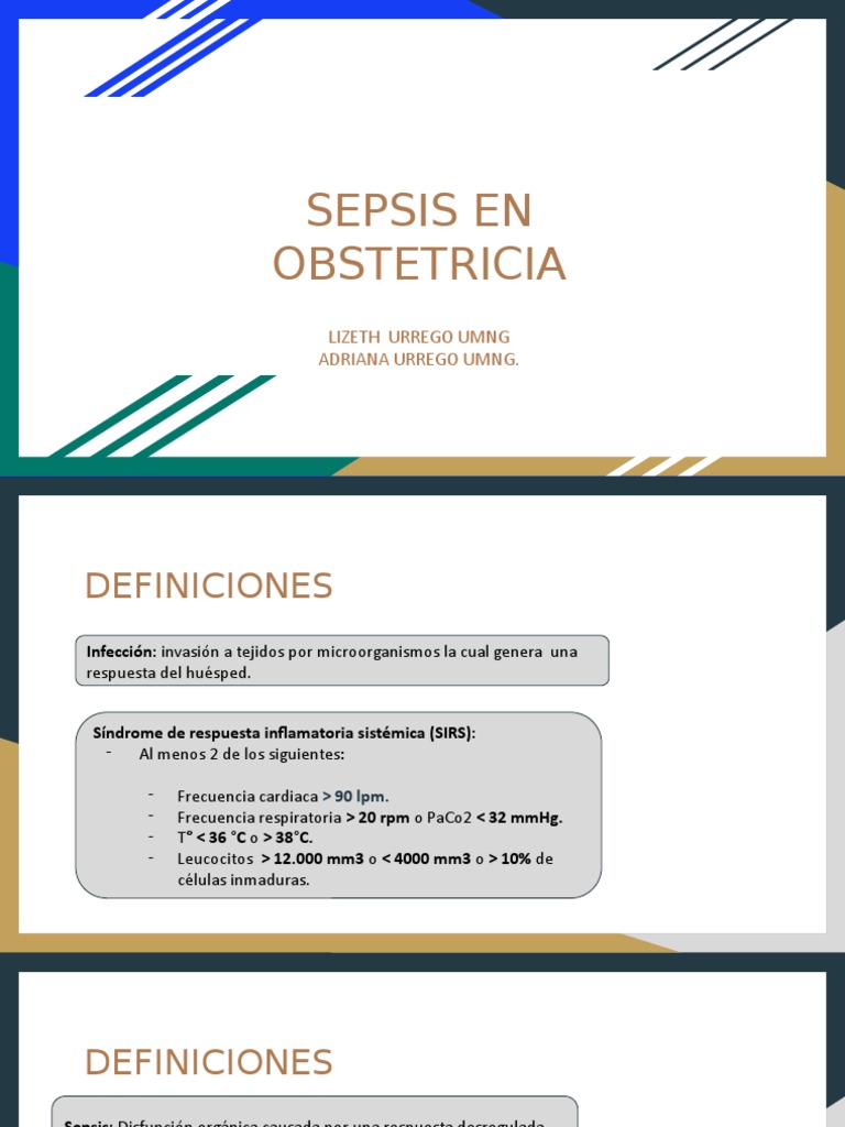 Sepsis en Obstetricia | PDF | Septicemia | Enfermedades y trastornos