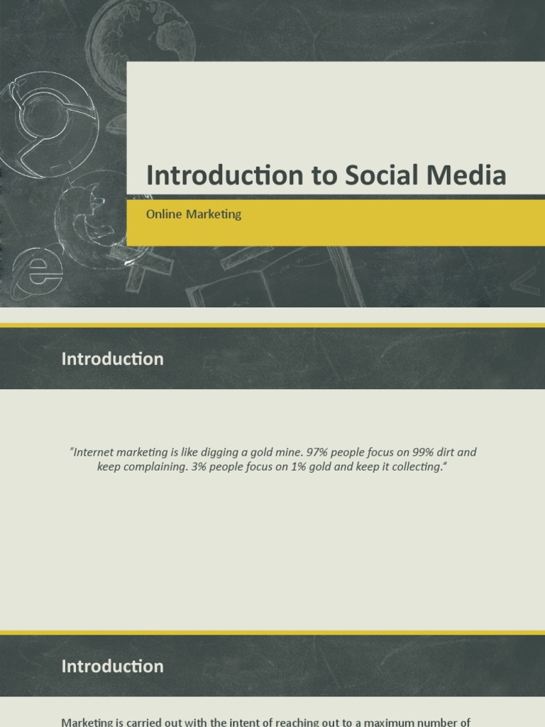 Introduction To Social Media: Online Marketing | PDF | Search Engine ...