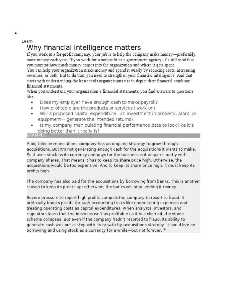 Understanding Financial Statements | PDF | Accrual | Expense