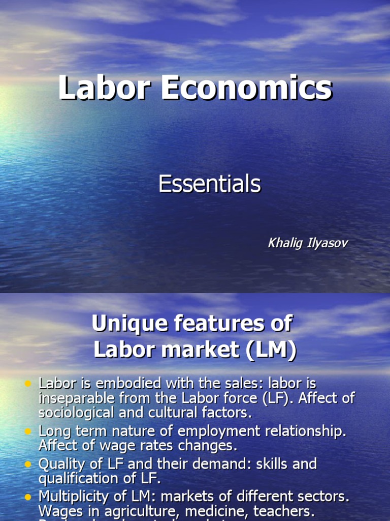 Labor Economics | PDF | Labour Economics | Market (Economics)