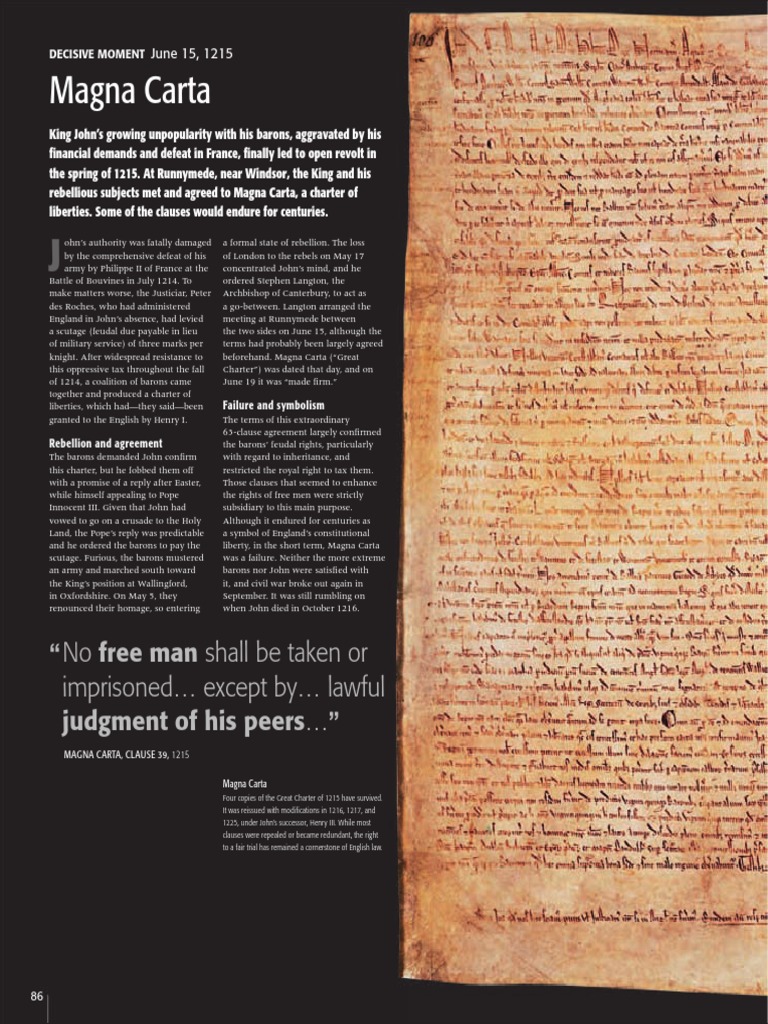 Magna Carta: Origins and Impact | PDF | Magna Carta | Middle Ages