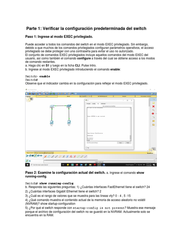 2 2 3 4 Packet Tracer Configuring Initial Switch Settings Ilm Pdf