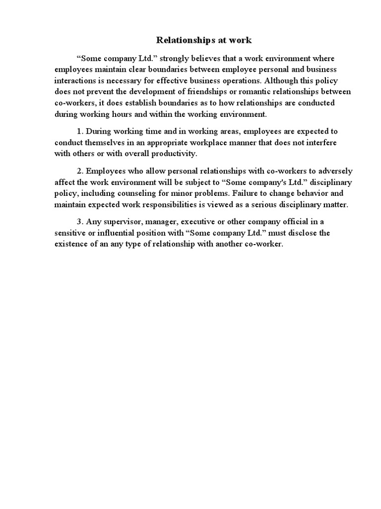 Relationships at Work | PDF