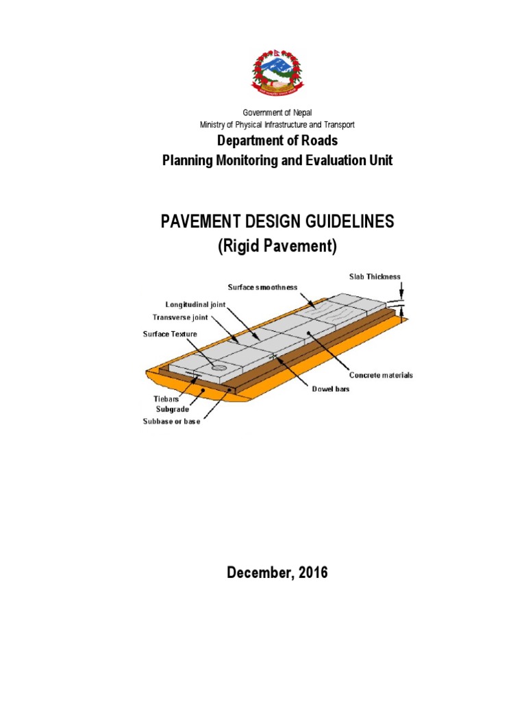 Rigid Pavement Design Guidelines - DoR | PDF | Road Surface | Strength ...
