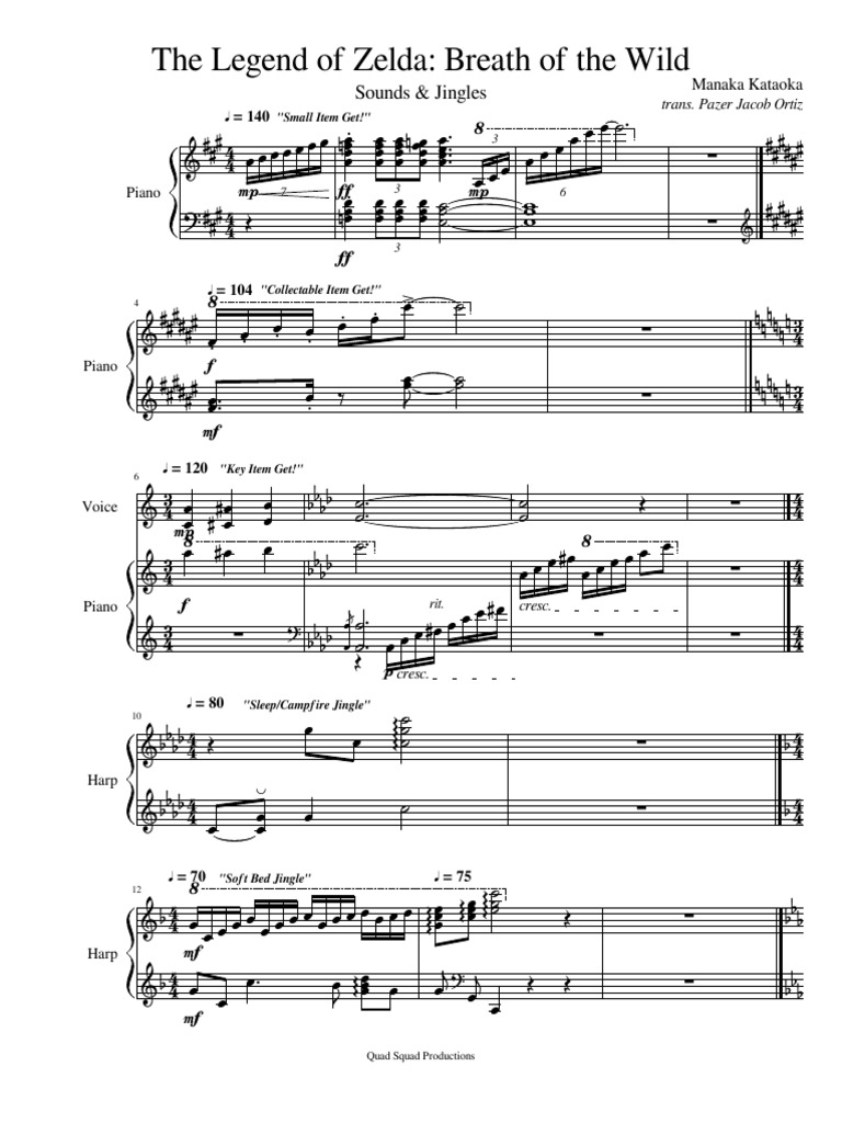 The Legend of Zelda: Breath of The Wild: Sounds & Jingles | PDF | The ...