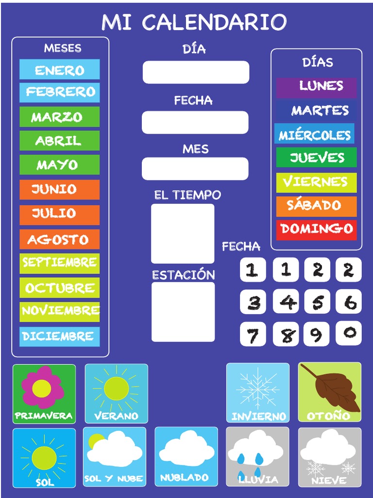 Calendario Con Ilustraciones | PDF