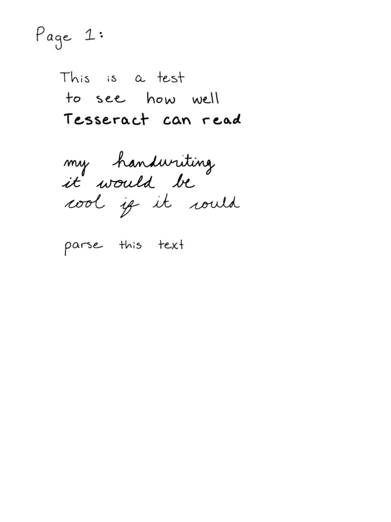 Tesseract Test 1 | PDF