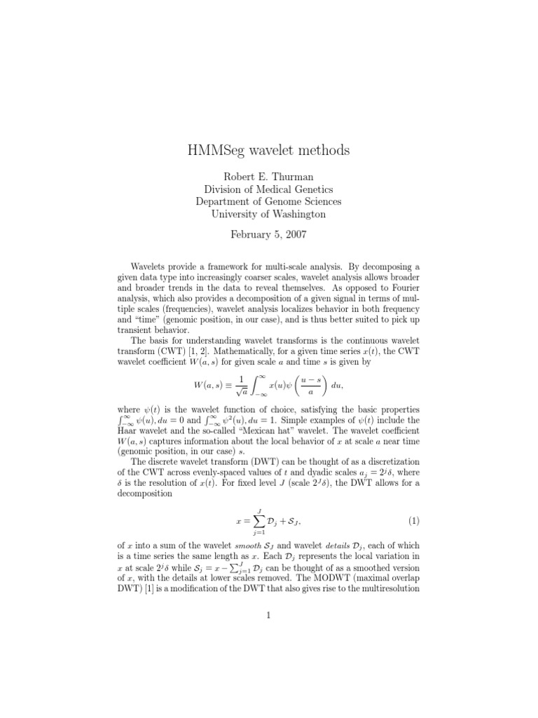 Wavelets | PDF | Wavelet | Signal Processing
