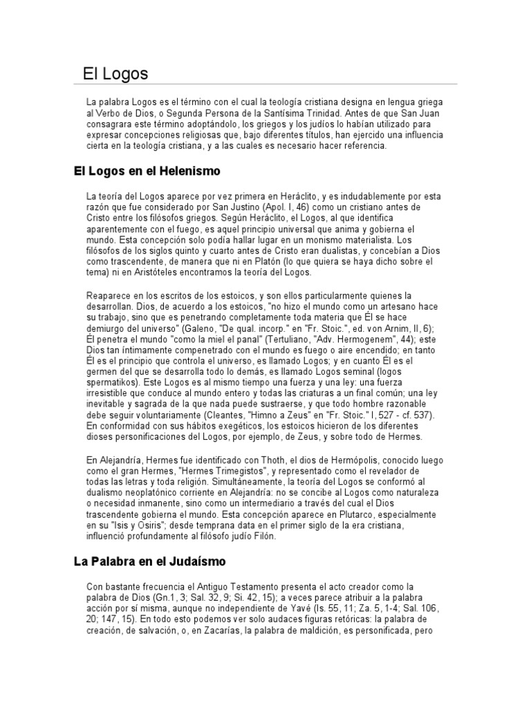 Significado de Logos | PDF | Logos | Juan el apóstol