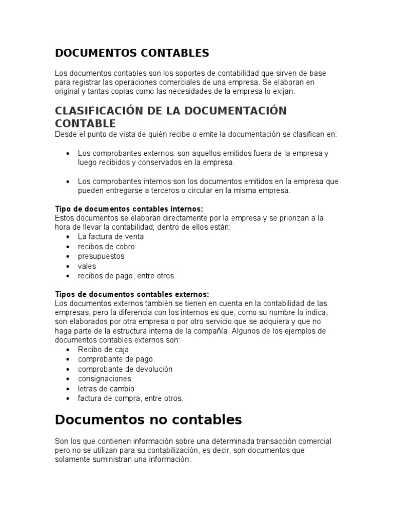 Documentos Contables | PDF | Contabilidad | Factura