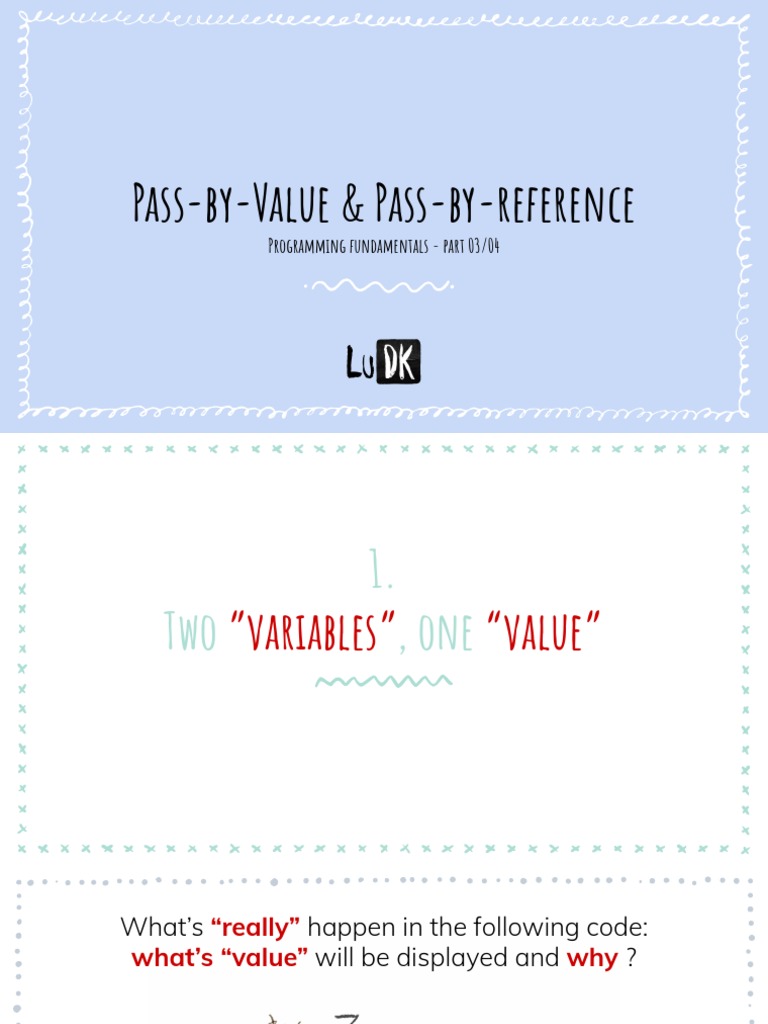 Pass-By-Value and Pass-By-Reference | PDF