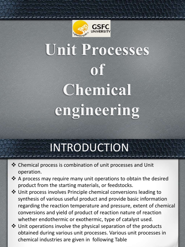 Unit Process | PDF | Ester | Chemical Reactions