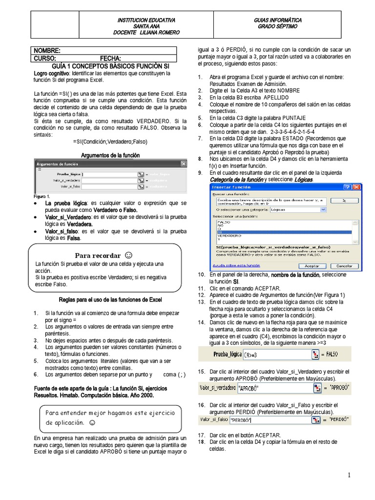 Grado Septimo Informática | PDF | Microsoft Excel | Ventana (informática)